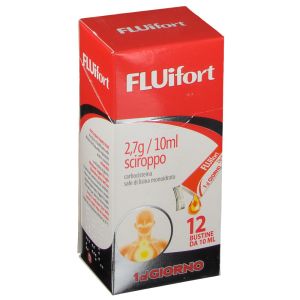Fluifort Mucolytic Syrup 2.7 g/10 ml 12 Single-dose Sachets | Xfarma